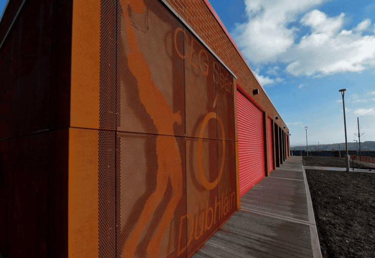 Bespoke Perforated Corten Sheet & Woven Wire at Graepels